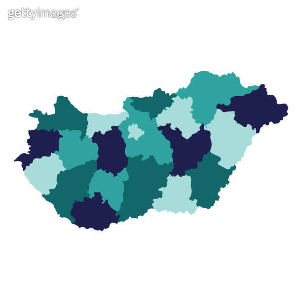 Hungary map. Map of Hungary in administrative regions 이미지 (1770906584 ...