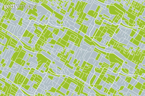 street map of city, seamless map pattern of road (1711913792) - 게티이미지뱅크