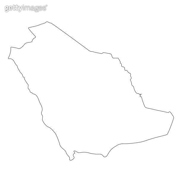 Saudi Arabia map. Map of Saudi Arabia in high details on white color ...