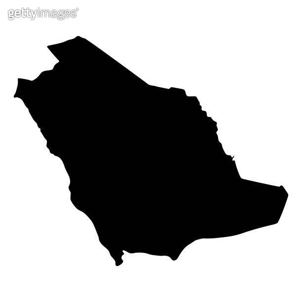 Saudi Arabia map. Map of Saudi Arabia in high details on black color ...