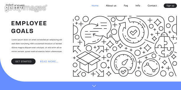Employee Goals Landing Page Design 이미지 (1498104686) - 게티이미지뱅크