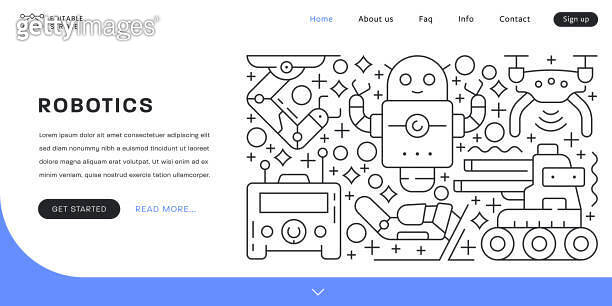 Robotics Landing Page Design 이미지 (1497268503) - 게티이미지뱅크