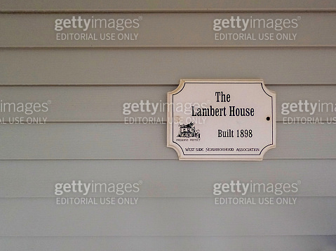 The Lambert House Sign and Front Porch. Part of the Daughters of the ...