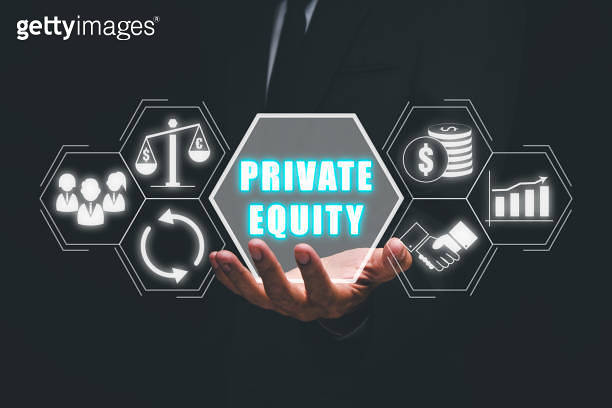 Private equity investment business concept, Young businessman hand ...