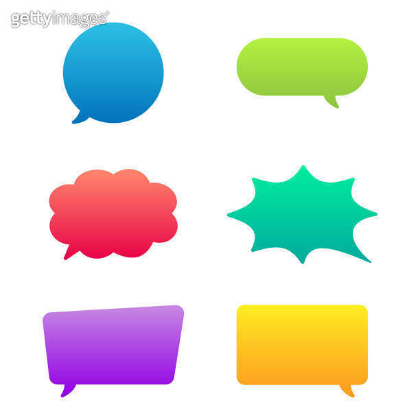 Speech Bubbles Template Vector Set 이미지 1891635198 게티이미지뱅크