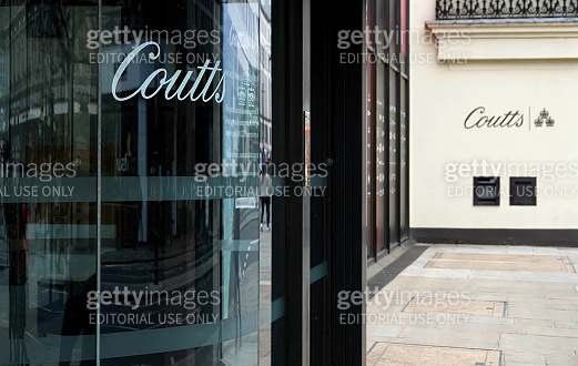 The front entrance to the main offices of Coutts private bank in the ...