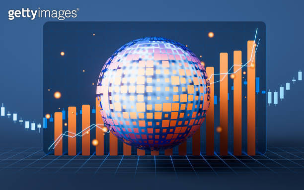 Digital earth with financial graph, 3d rendering. 이미지 (1473096736) - 게티 ...