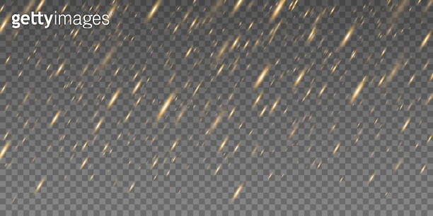 Falling fire particles isolated on dark transparent background. Fire ...