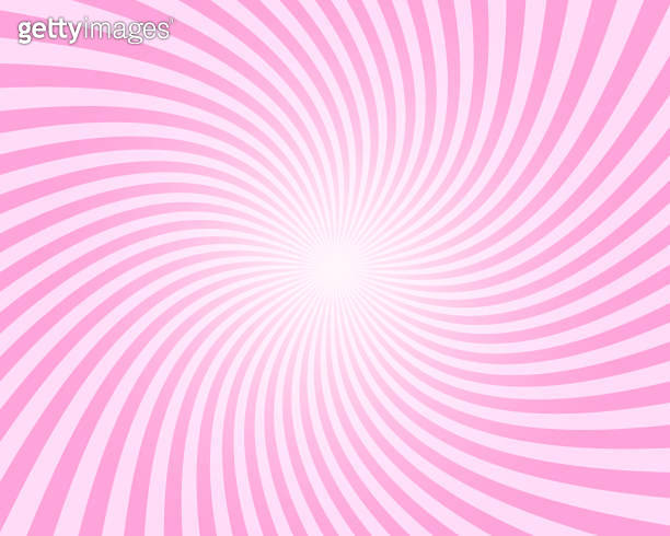 Rosy sunset, swirled pink radial stripes, pinwheel pattern. Circus ...