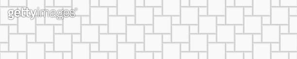 White hopscotch tile horizontal background. Kitchen backsplash mosaic ...