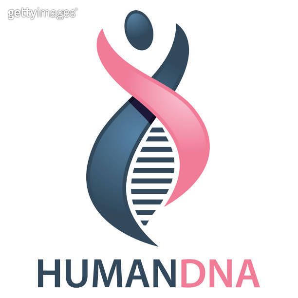 Human DNA and genetic design. Emblem with Concept Design and Creative ...