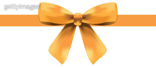 gold ribbow on white background used in various festivals 이미지 ...