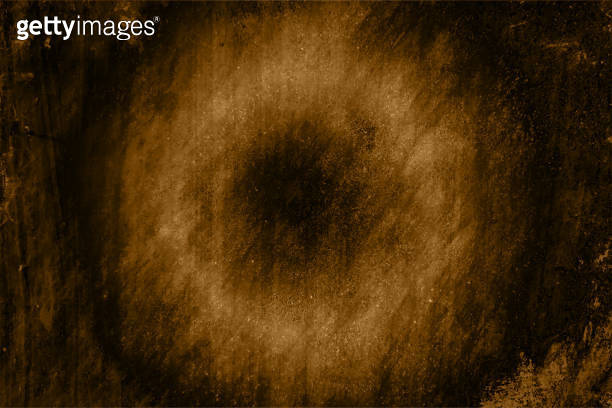 Dark brown coloured smudged wispy rustic wall like abstract horizontal ...