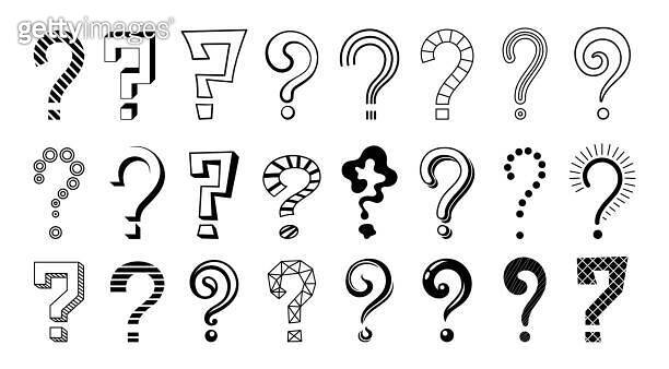 Set of different hand drawn question marks (1553294647) 일러스트, 무료 일러스트 ...