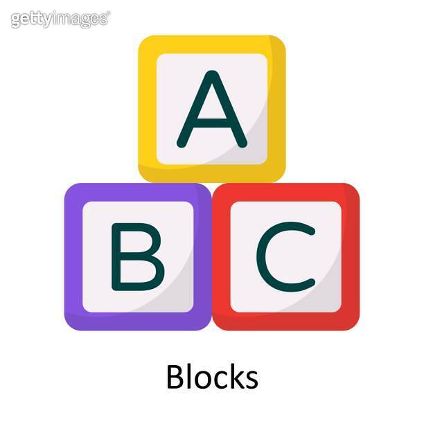 Blocks vector Flat Icon Design illustration. Symbol on White background ...