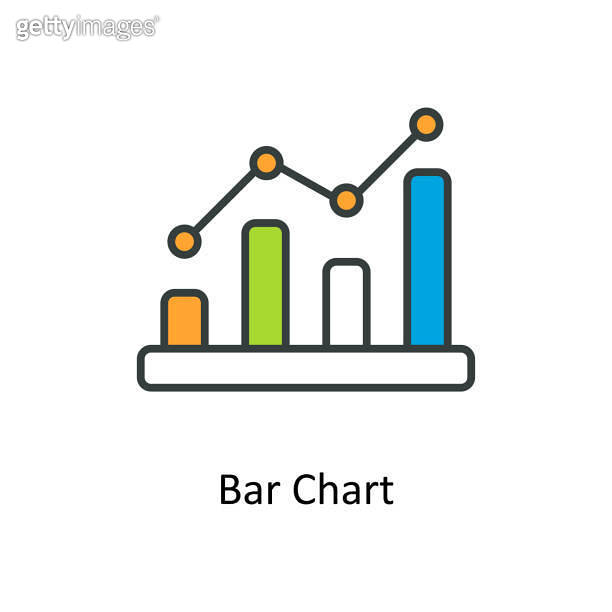 Bar Chart Vector Fill outline Icons. Simple stock illustration stock ...