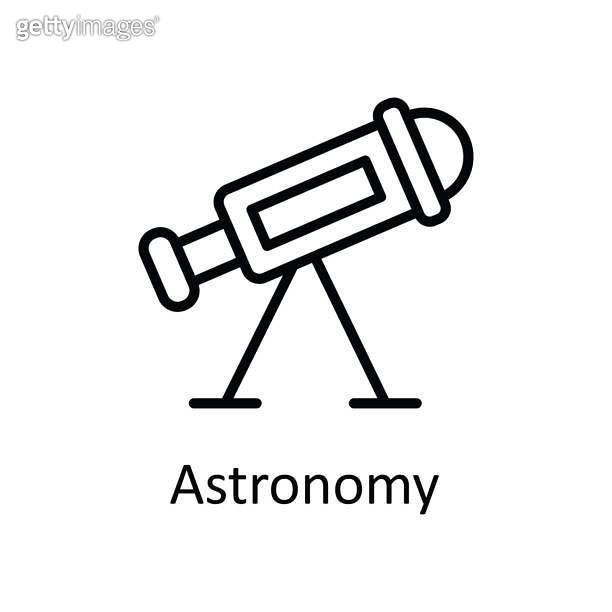 Astronomy Vector outline Icon Design illustration. Education Symbol on ...