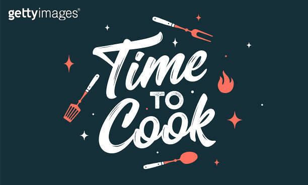 Lettering Time to Cook 이미지 (1711152233) - 게티이미지뱅크