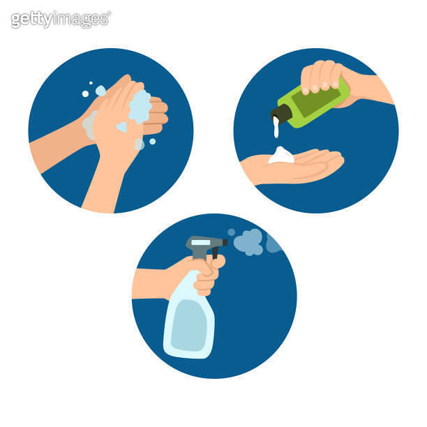 Design of Covid-19 Preventing Health Protocol icon set 이미지 (1603571655 ...