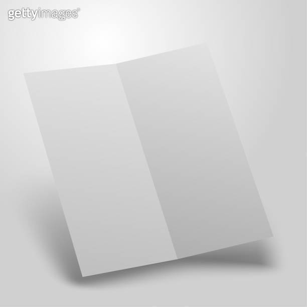 Blank two fold paper leaflet 이미지 (1718785509) - 게티이미지뱅크
