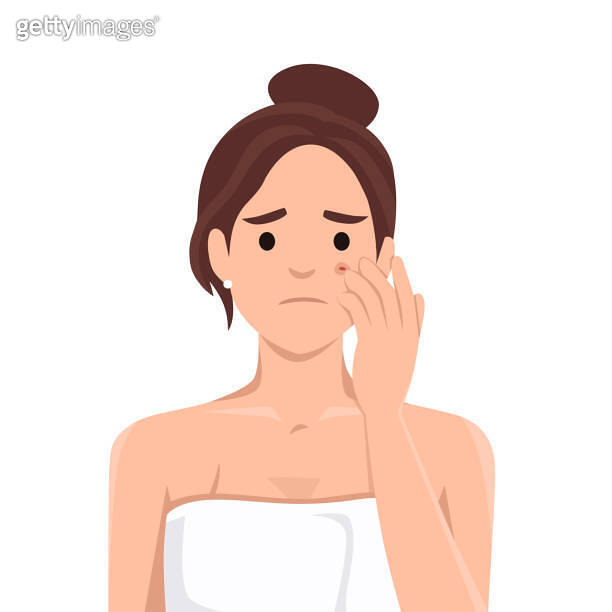 Health, care, examination, frustration concept. Young sad upset woman ...