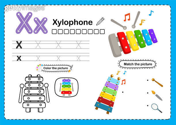 Illustration Isolated Alphabet Letter X- Xylophone 이미지 (1500605905 ...