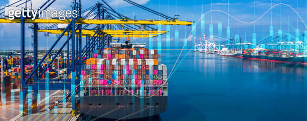 Container cargo ship global business logistics import export freight ...