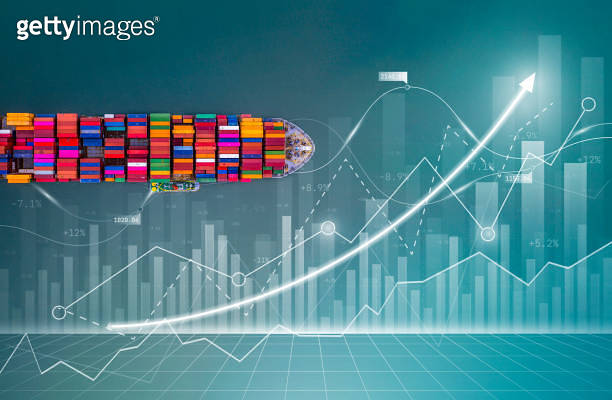 Container cargo ship global business logistics import export freight ...