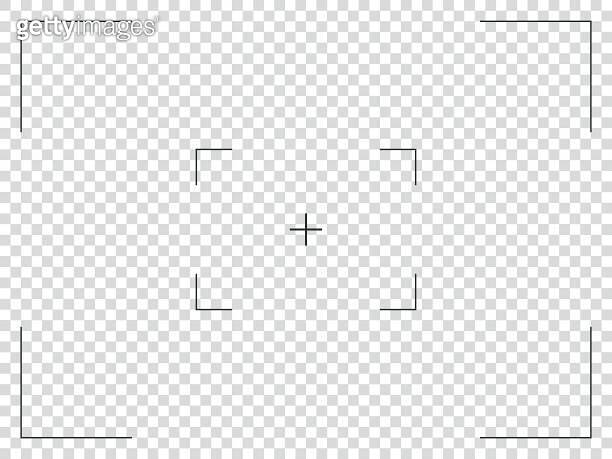 Camera frame viewfinder grid with cross target. Video camera recorder ...
