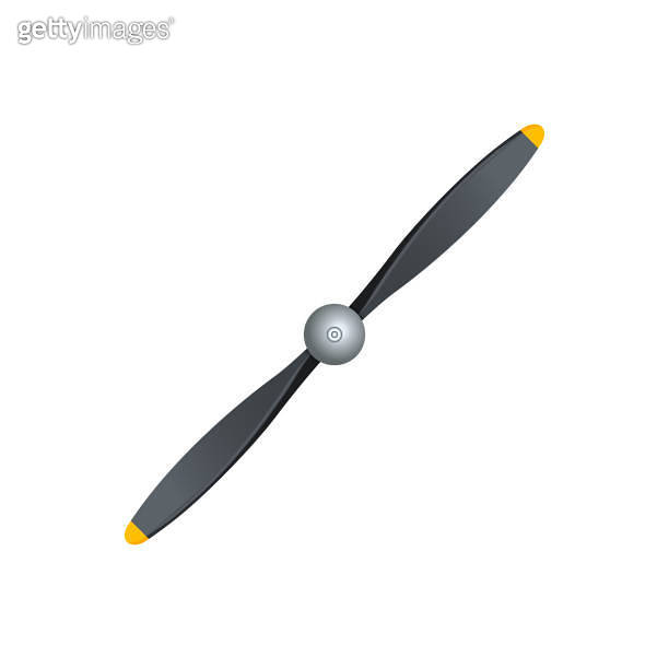 Plane blade propeller, vector airplane wood engine logo icon. Aircraft ...