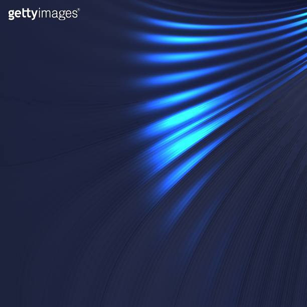 Deep blue curved abstract background. Lights and shadows. 3d ...