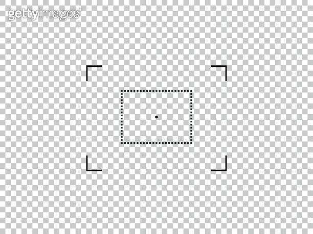 Logo Template with camera target icon. Photo camera viewfinder screen ...