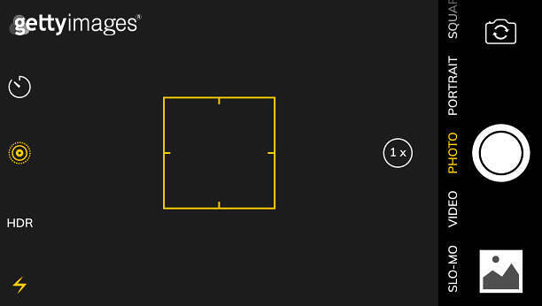 Camera screen phone mobile interface app. Smartphone photo viewfinder ...