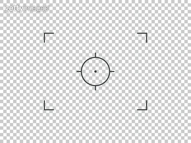 Logo Template with camera target icon. Photo camera viewfinder screen ...