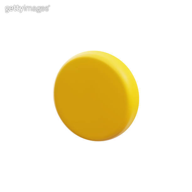 Confetti single circle object 3D realistic render vector illustration ...