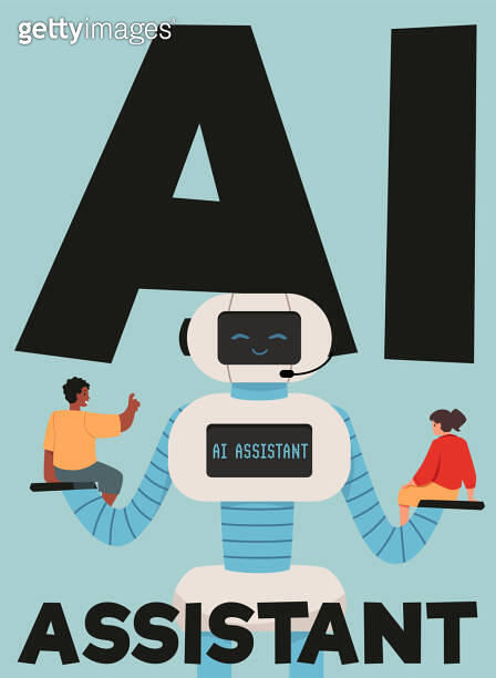 AI artificial intelligence virtual assistant banner, vector ...
