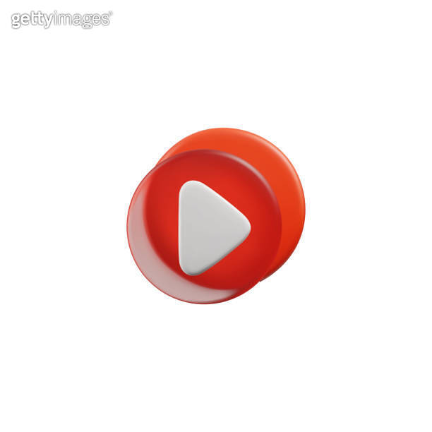 Play icon, red round and white triangle, isolated vector object 이미지 (1859012823) - 게티이미지뱅크
