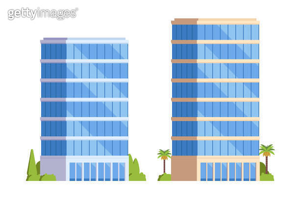Vector element high rise buildings for office, hotel, apartment or city ...