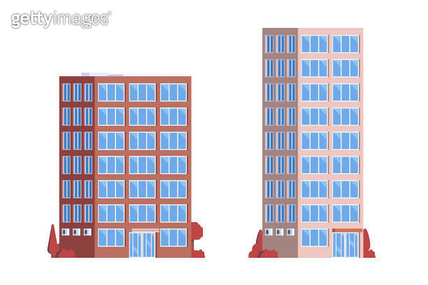 Vector element high rise buildings for office, hotel, apartment or city ...