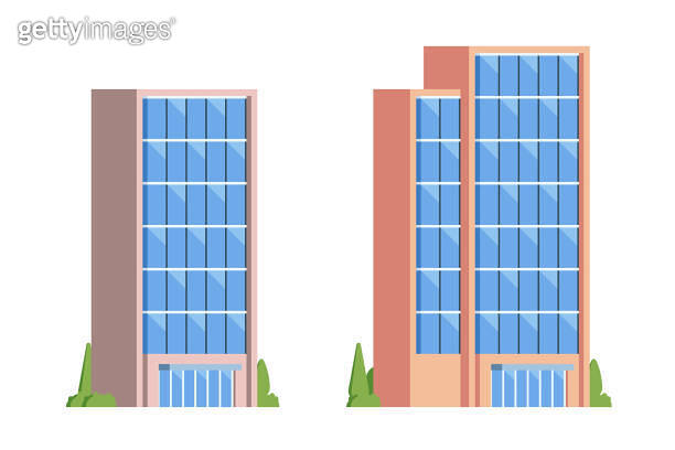 Vector element high rise buildings for office, hotel, apartment or city ...