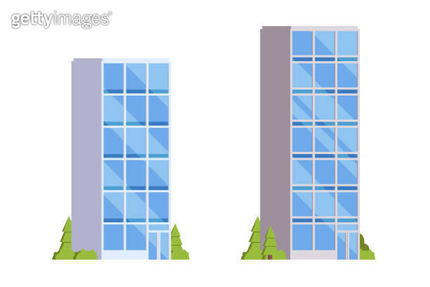 Vector element high rise buildings for office, hotel, apartment or city ...
