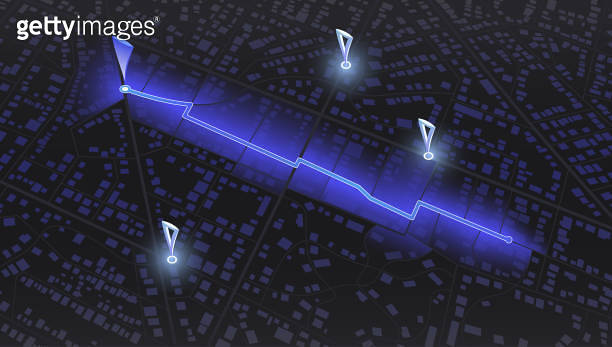 Modern Abstract Map Design: A visually stunning composition of colorful ...