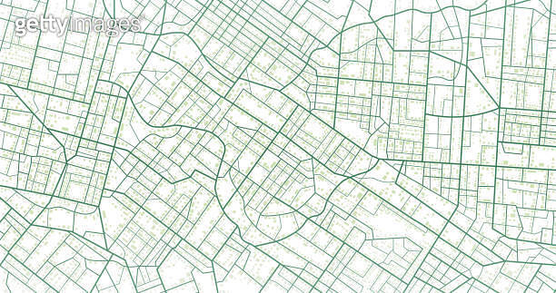 Navigate mapping technology for distance data, path turns. Abstract map ...