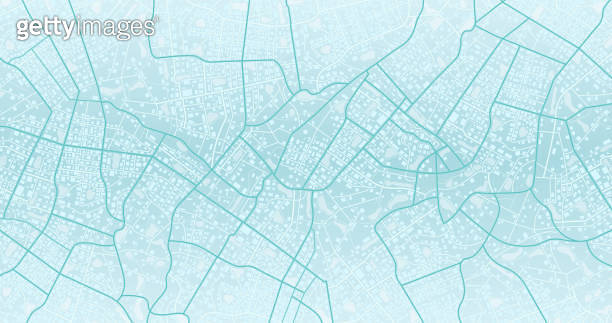 Green city area, background map, streets. Skyline urban panorama ...