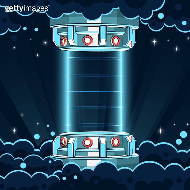 Teleportation machine in space 이미지 (1704285123) - 게티이미지뱅크