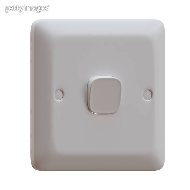 Single Button Switch 3D Render Illustration (1703109491) - 게티이미지뱅크
