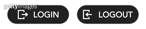 Login Logout button icon. User buttons. Vector illustration 이미지 ...