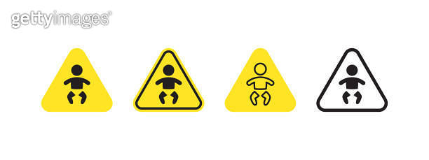Baby on board child safety sticker. Safety pictograms. Vector scalable ...
