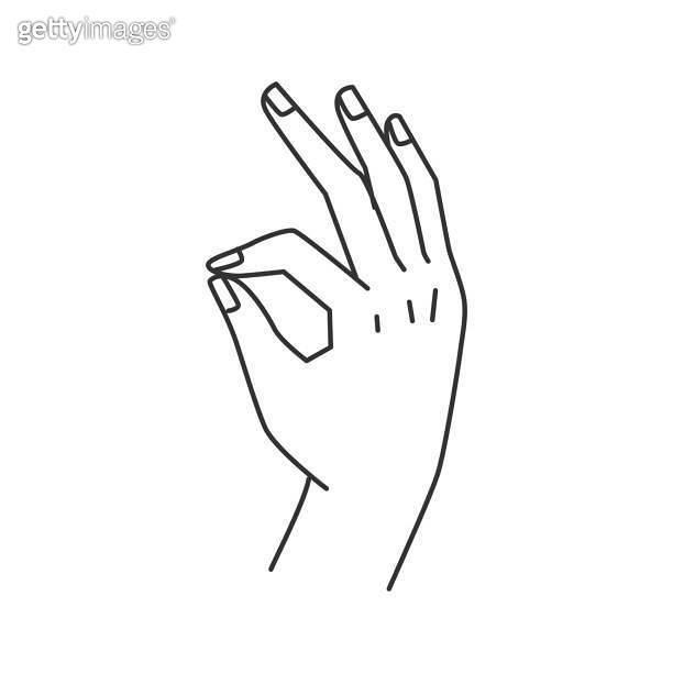 Okay symbol hand gesture, satisfaction or accordance sign nonverbal ...