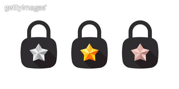 lock symbols. Lock Icons. Icons of locks with stars. Vector images 이미지 ...